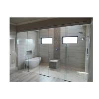 China 80X80 Black Small Square Glass Shower Enclosures Cabin for Home Flat Polished Edge Work for sale