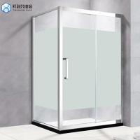 China Frameless Fluted Glass Bathroom Door with Laminated Layers and Shower Panel Technique for sale