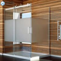 China Modern Minimalist Bathroom Tempered Clear Glass Pivot Shower Door with CE Certificate for sale