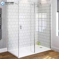 China Modern Minimalist Bathroom Tempered Clear Glass Pivot Shower Door with CE Certificate for sale