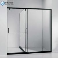 China Modern Minimalist Bathroom Tempered Clear Glass Pivot Shower Door with CE Certificate for sale