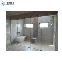 China Modern Minimalist Bathroom Tempered Clear Glass Pivot Shower Door with CE Certificate for sale