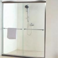 China 304 Stainless Steel Tempered Glass One Piece Door Shower Screen for Bathroom for sale