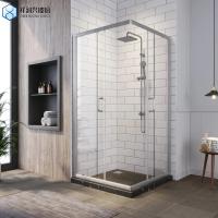 China 304 Stainless Steel Tempered Glass One Piece Door Shower Screen for Bathroom for sale