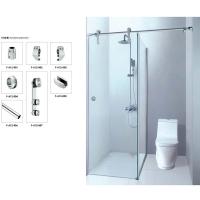 China Fan Shape Two Sliding Doors Shower Cabin with Tempered Glass and Customized Request for sale