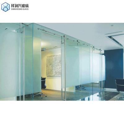 China GB15763.2-2005 Standard Frameless Glass Sliding Doors for Commercial Office Partition for sale