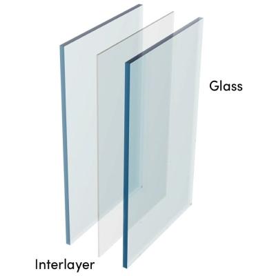 China PVB Sgp Tempered Laminated Glass 6.38mm 8.38mm 10.38mm 12.38mm Thickness and Size Options for sale