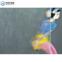 China Flat Polished Edge Building Textures Novel Design Decorative Wire Mesh Pear Pattern Glass for sale