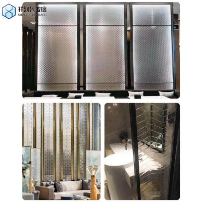 China 6mm Wired Qingdao Shinerising Patterned Glass Wire Perfect for Building Layers Demand for sale