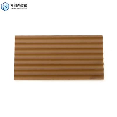 China 8mm Brown Patterned Glass Shinerising Rain/Diamond/Water Decorative Glass 1830*2440 for sale