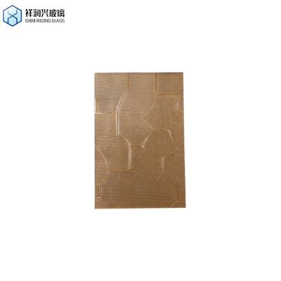 China Shinerising Decorative Glass Glass 's Brown Embossed Glass with and 8 Mohs Hardness for sale