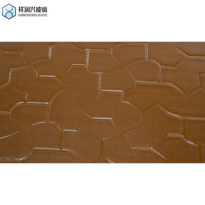 China Shinerising Pattern Glass Glass 's Bathroom Glass for Brown Embossed Glass Decoration for sale