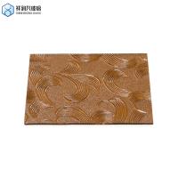 China Custom Patterns Art Glass with Etched Wall Decor 3mm 3.2mm 4mm Brown Embossed Glass for sale