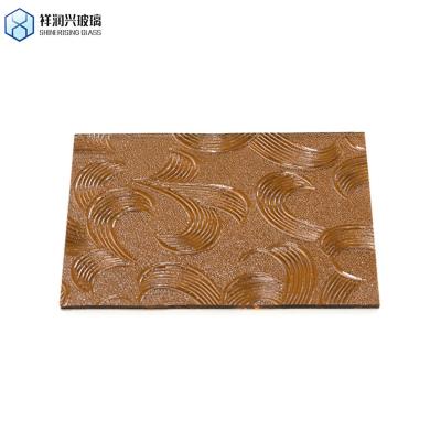 China Stained Glass Production with Flat Brown Embossed Glass and 5 Years After-sales Service for sale
