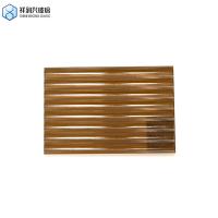 China Float Glass Clear Figured Pattern Chinchilla Karatachi Brown Embossed Glass for Building for sale