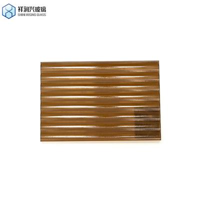 China Unique Pattern Tinted Glass Reflective Glass Tempered Brown Embossed Glass for Your Home for sale