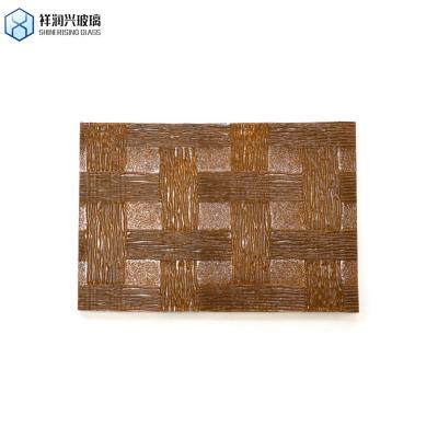 China Rain Dots Patterned Glass Extra Clear Brown Thickness to Meet Your Specifications for sale