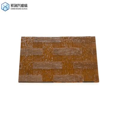China Solid Color Brown Patterned Glass Shinerising 3mm 5mm 1830*2440 Flat Belgian Style for sale