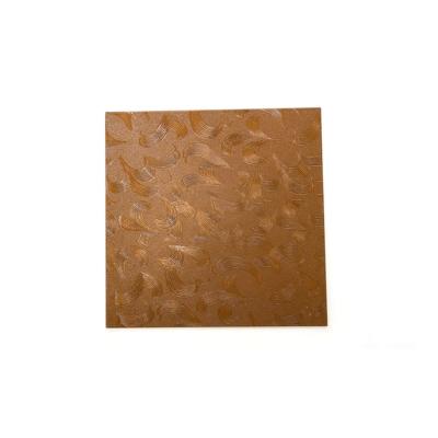 China SGS Certified Flora Qingdao Mistlite Karatachi Diamond Clear Brown Embossed Safety Glass for sale