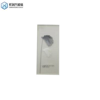 China Single Glass Bathroom Glass 2024 12mm Tempered Acid Etched Pattern Glass Customized for sale