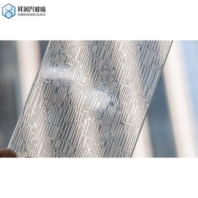 China Flat Decorative Opaque Privacy Flutelite-B Patterned Glass for Windows and Buildings for sale