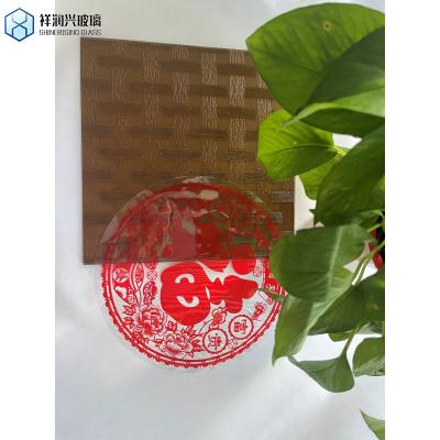 China Customized Bronze Color Moru Pattern Glass for Building Glass 5 Years After-sales Service for sale