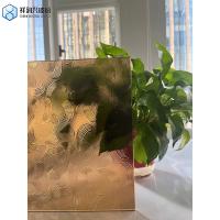 China 5mm 6mm 8mm Euro Bronze Moru Fluted Textured Reed Pattern Glass Tempered Wardrobe Door for sale