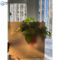 China Gray Tempered Glass in Patterned Design for Brown Color Type for sale