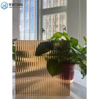 China Colorful Bronze Grey Blue Figured Patterned Glass 1830*1220-1500*2000-1830*2440-2134*2440 for sale