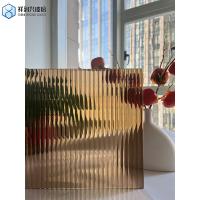 China Bamboo Rolled Glass for Single Glass Wired/Decorative/Bathroom Glass in Bamboo Design for sale