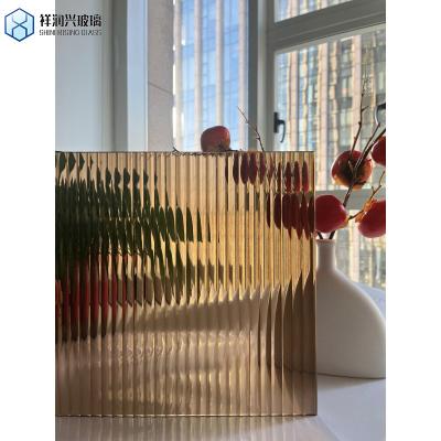 China 3mm 4mm 5mm 6mm Clear Bronze Tinted Patterned Glass with 5 Years After-sales Service for sale