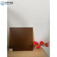 China Brown Acid Etched Patterned Glass/ Acid Carving Glass Clear Low Iron Grey Blue Green Pink for sale