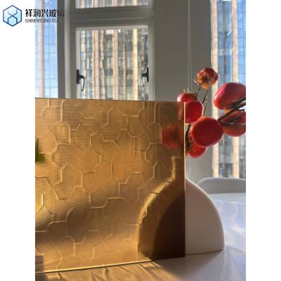 China Flat 3-6mm Rain Patterned Decorative Glass-Figured Window Glass Standard GB15763.2-2005 for sale
