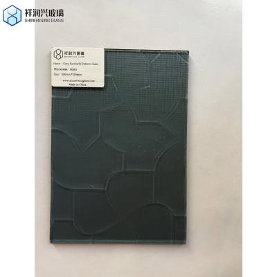 China 8 Mohs Hardness Kiln Fused Slump Texture Pattern Glass for Curtain Wall Balustrade for sale