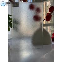 China Tinted Toughened Figured Glass Flat Moru Mohs Hardness 7 for Decoration for sale