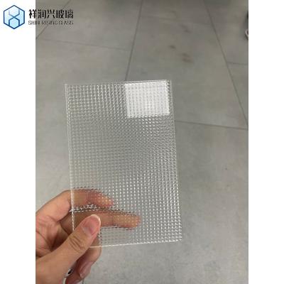 China 4mm Moru Flora Millenium Wave Diamond Rain Water Cube Low Iron Tempered Grade Patterned Glass for Window for sale