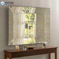China Technique Laminated Customized Request Beveled Mirror Glass Strips for Wall Decorative for sale
