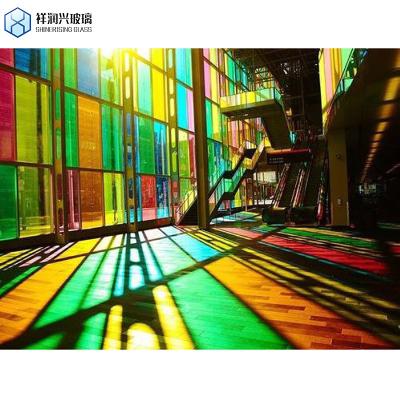 China Building Glass Colored/Tinted Tempered Glass Laminated with Polished Edge Customization for sale