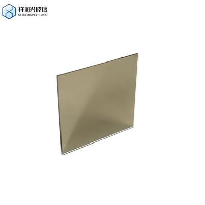 China Copper Fre Sheet Float Glass Decorative Silver Mirror 1830X2440mm Golden Bronze Tinted Reflectice for sale