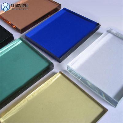 China White Tinted Glass Mirror for Furniture Curtain Wall Decoration Tempered Laminated Glass for sale
