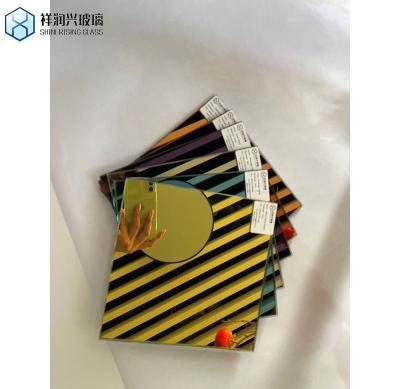 China Customer's Requirement Modern Bronze Golden Glass Coloreds Mirror Panel Clear Float Glass for sale