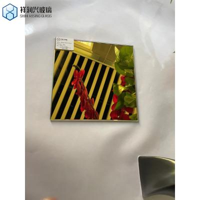 China 1.0mm 1.3mm 1.4mm 1.5mm Bronze Golden Colored Mirror Glass Sheet for Float Glass Layers for sale