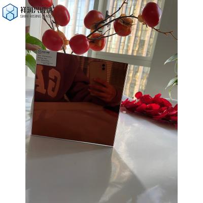 China Colored Tinted Pink Mirror Glass Silver Coated Reflective Mirror High Demand Market for sale