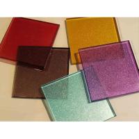China Green Glass Door Decoration 4mm Tempered Art Iridescent Glass with Dichroic Coating for sale