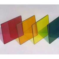 China Green Glass Door Decoration 4mm Tempered Art Iridescent Glass with Dichroic Coating for sale