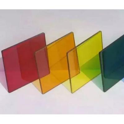 China Customized Low Iron Tempered Coating Glass Flat and Colorful Reflective for Decoration for sale