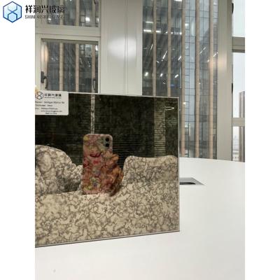 China Decorative Mirror with Vintage Style Building Stained Mirror and Flat Polished Edge for sale