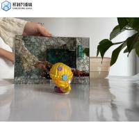 China Customization Style Colorful Antique Mirror Glass for Bathroom Decoration Wash Basin for sale