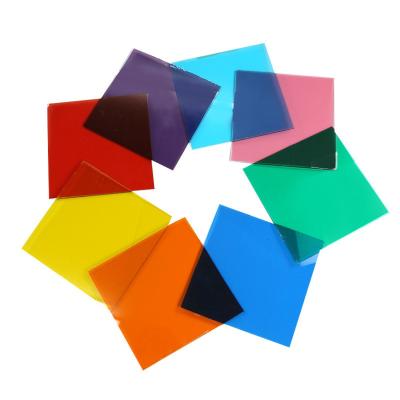 China Customization Colored Glass 5mm 6mm 8mm Reflective Blue Green Tinted Tempered Glass for sale