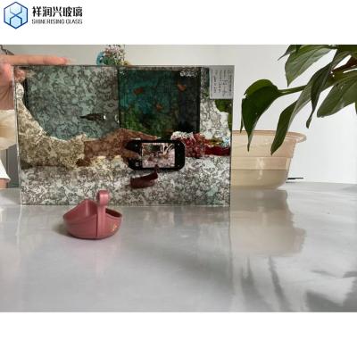 China High Demand Layers Antique Mirror for Decorative Glass on The Wall Rectangle Design for sale